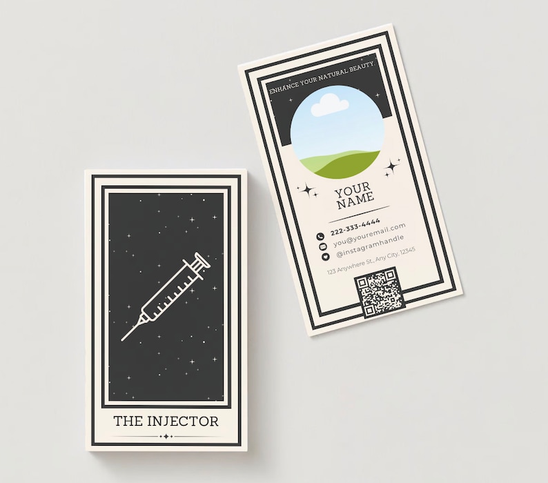 The Injector Tarot Card| Business Card for Nurse Aesthetic Injector ...