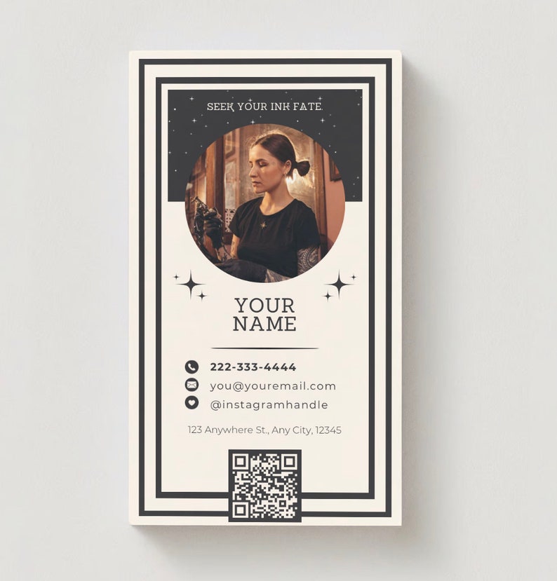 THE TATTOO ARTIST | Tattoo Business Card | Tarot Style - Etsy
