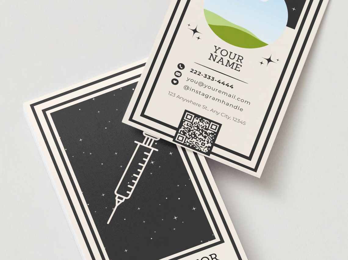 The Injector Tarot Card| Business Card for Nurse Aesthetic Injector ...