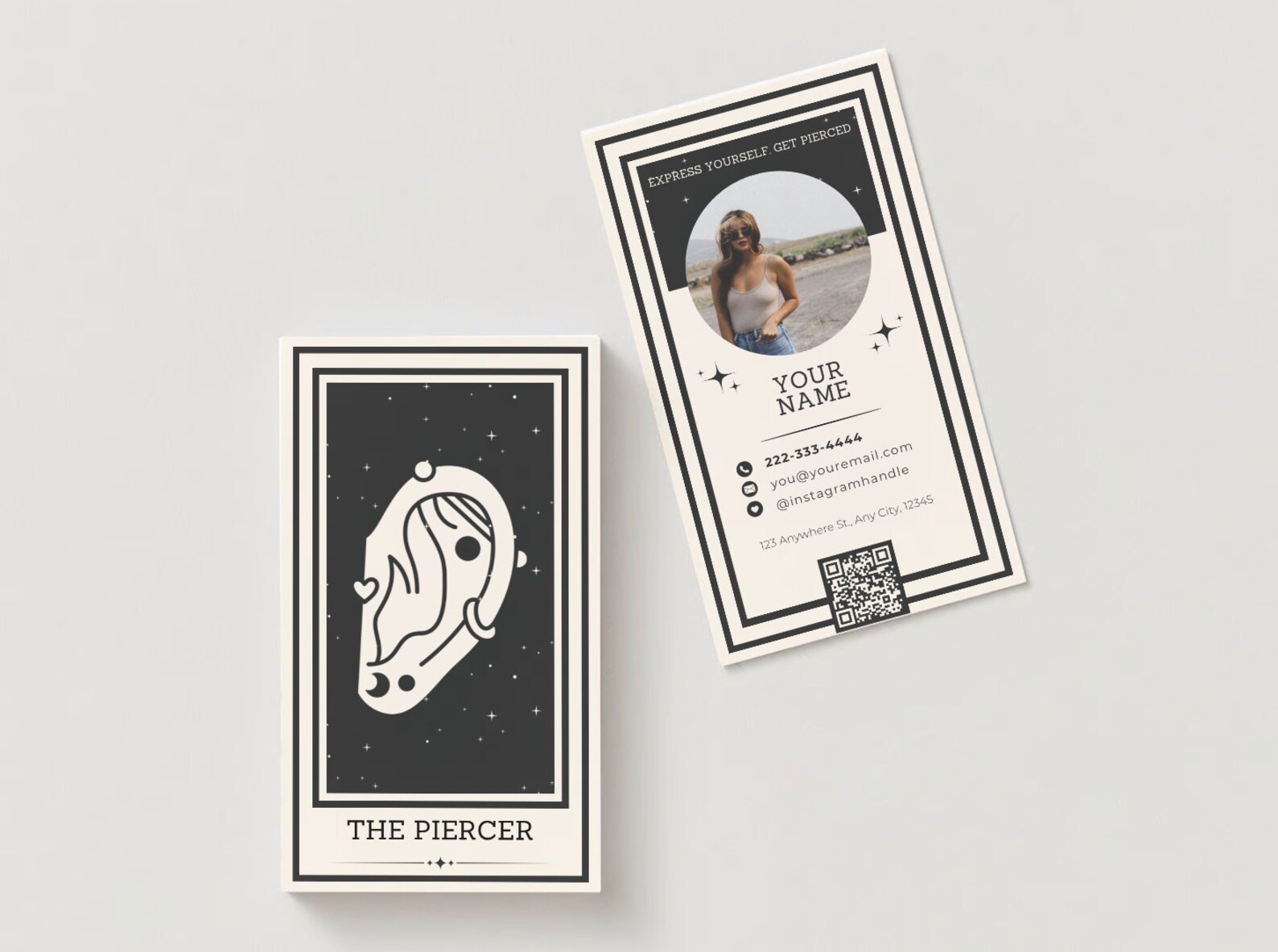 The Piercer Business Card | Piercing | Tarot Design - Etsy