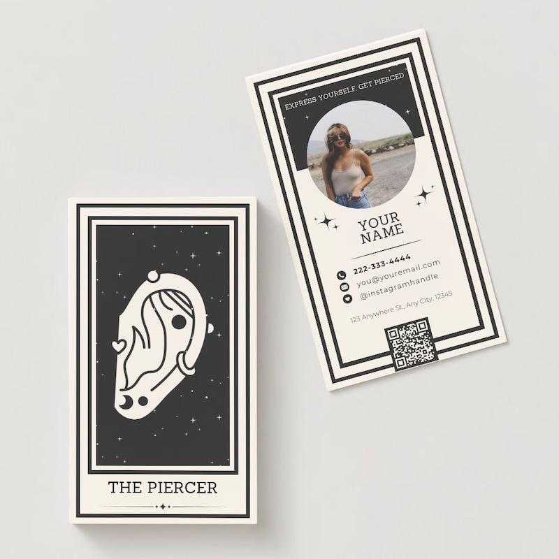 Business Card Piercing - Etsy