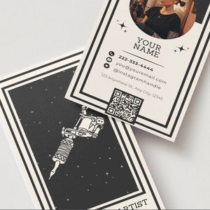THE TATTOO ARTIST | Tattoo Business Card | Tarot Style - Etsy