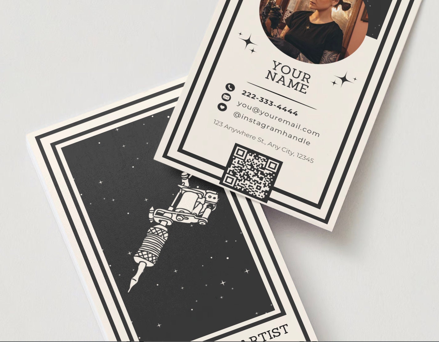 THE TATTOO ARTIST | Tattoo Business Card | Tarot Style - Etsy
