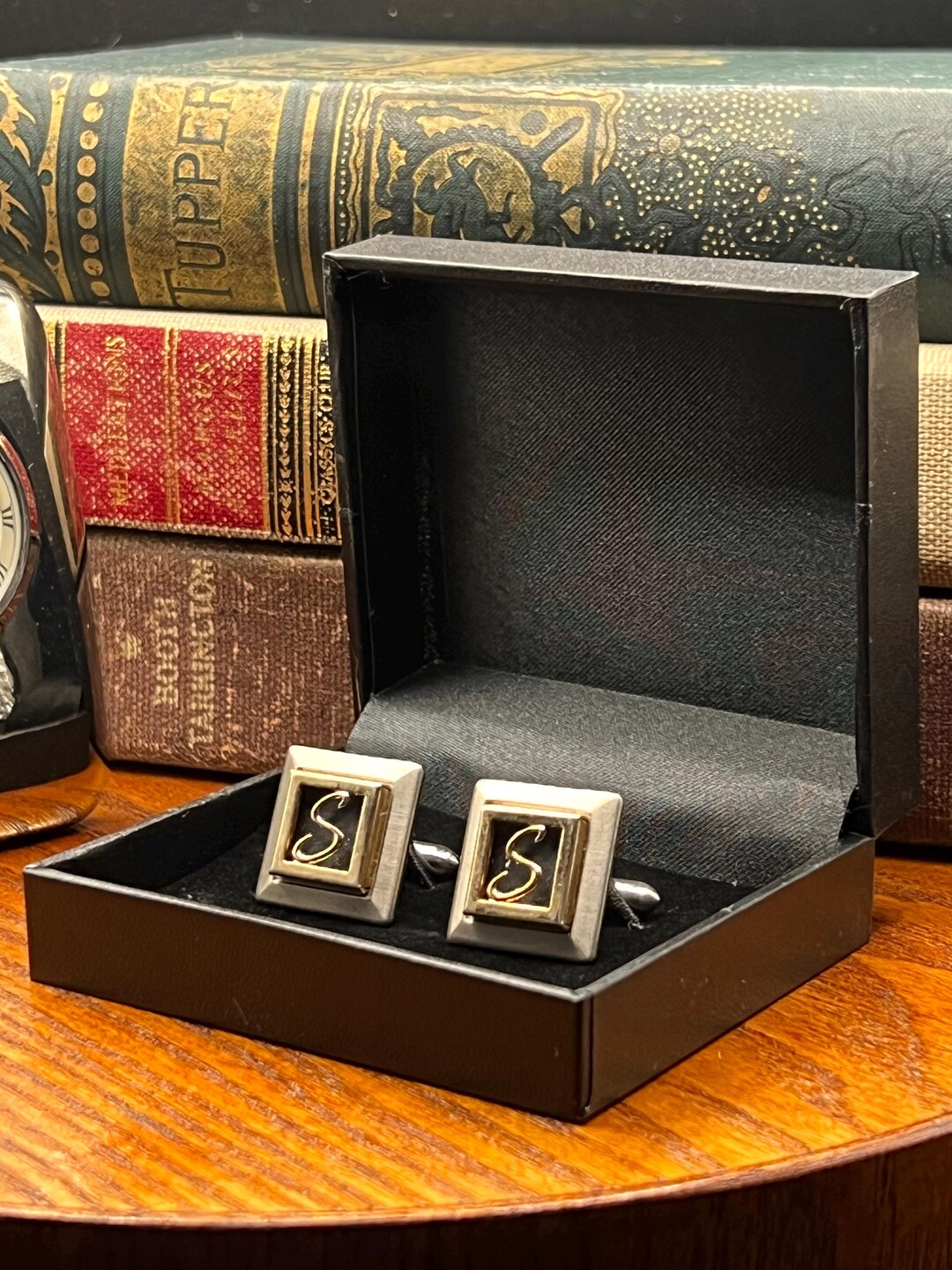 Swank Monogram S Cufflinks - Gold & Silver Tone Men’s Initial Cuff ...