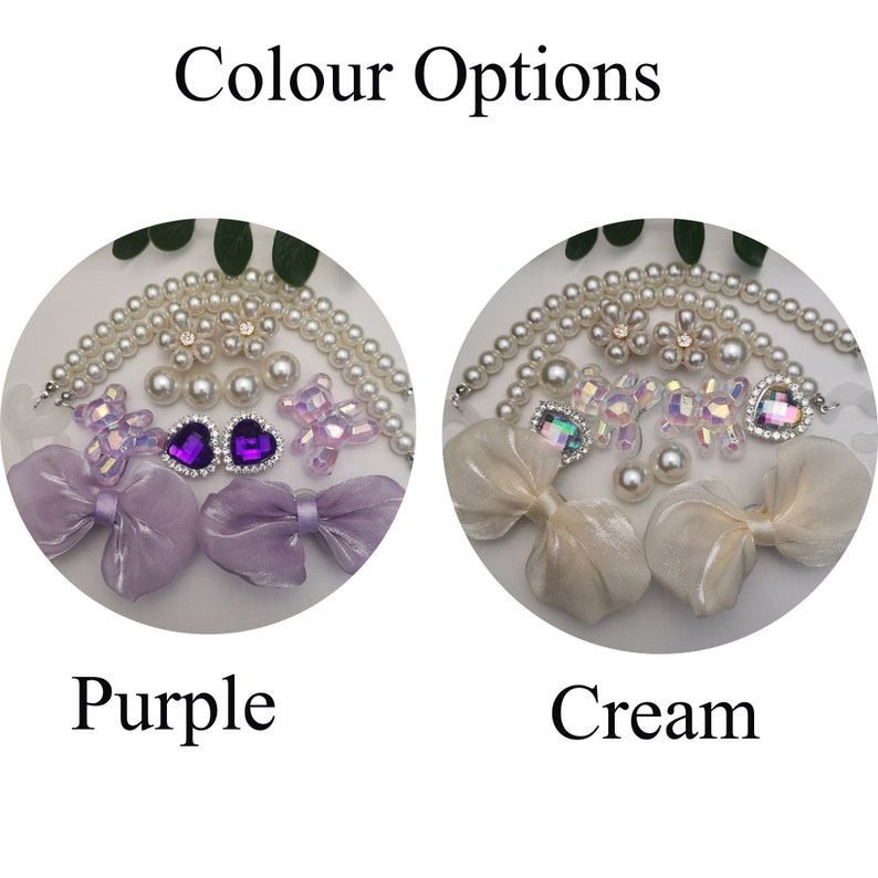 Personalized Name Croc Charm Set, Cute Rhinestone Bowknot Pearls Shoe ...