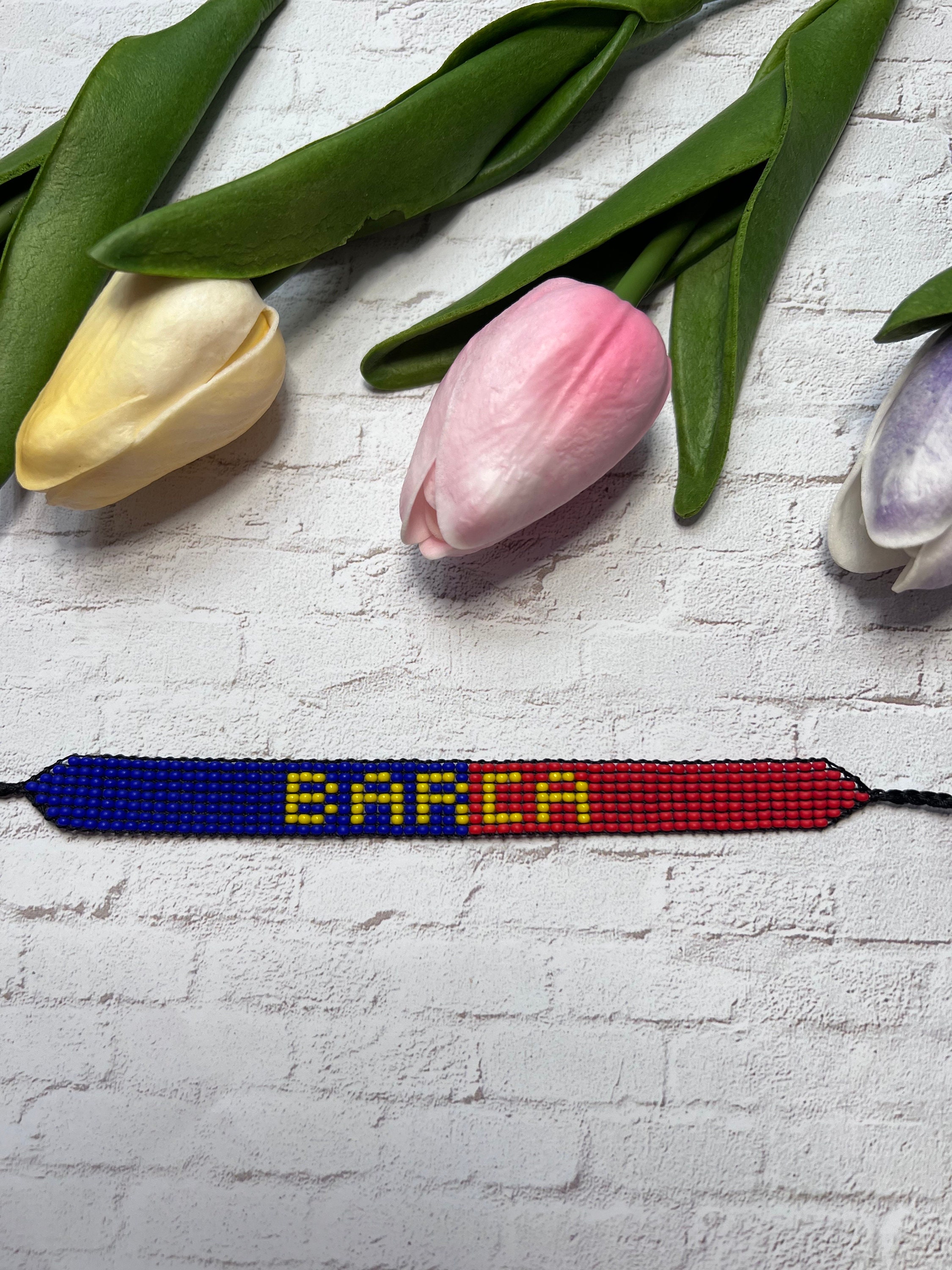 Fc Barcelona 08/09 Inspired Beaded Bracelet, Adjustable - Etsy
