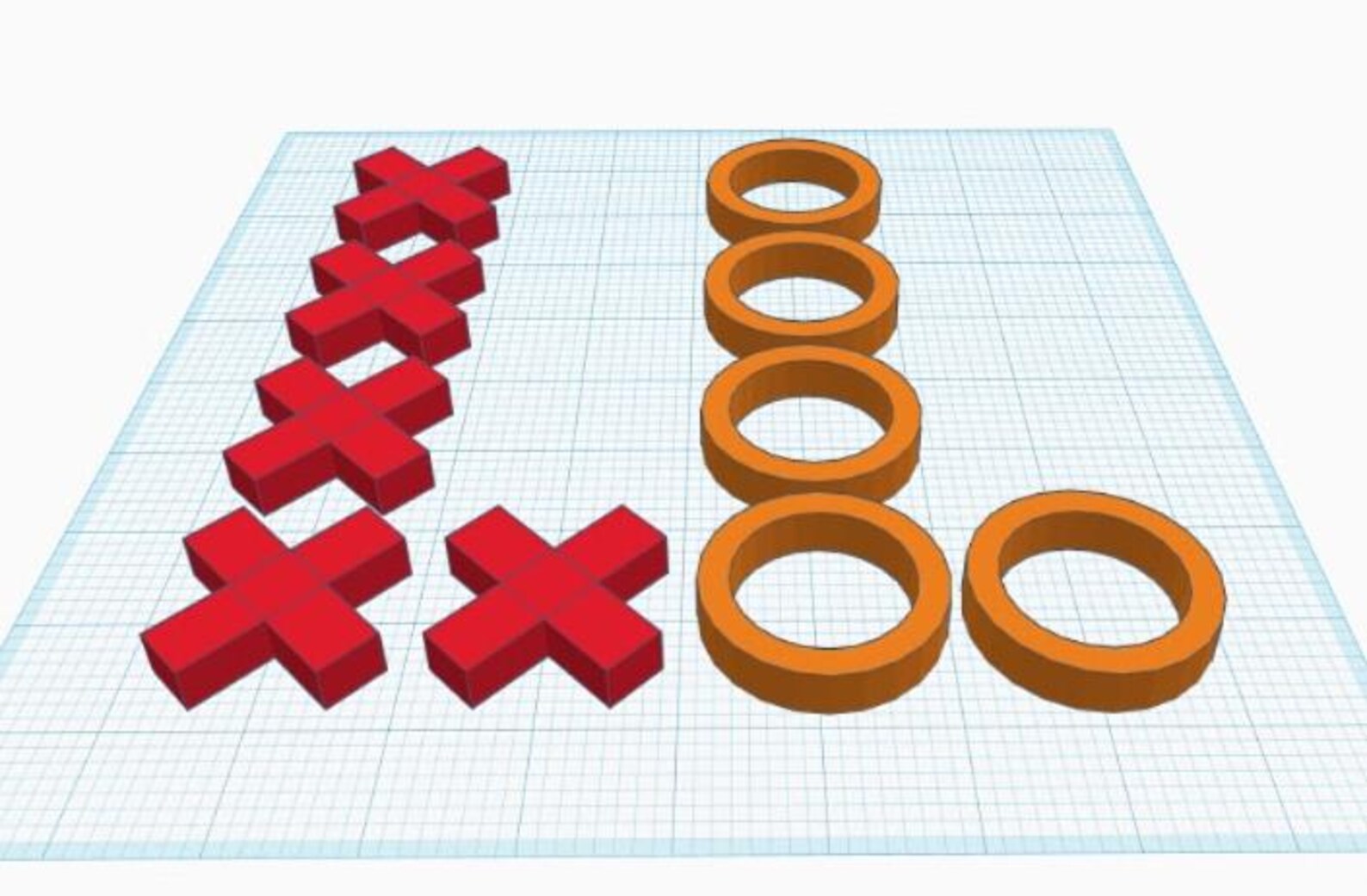 3D Printer STL File Tic Tac Toe Board Pieces Printable STL File - Etsy