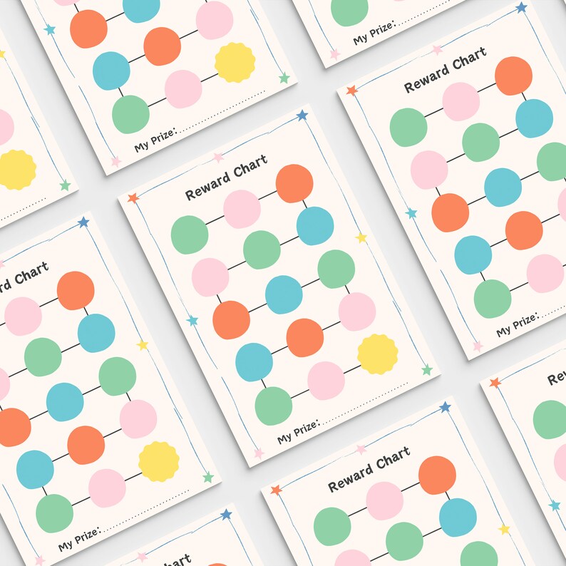 Printable Reward Chart, Toddler Reward Chart, Rainbow Reward Chart ...