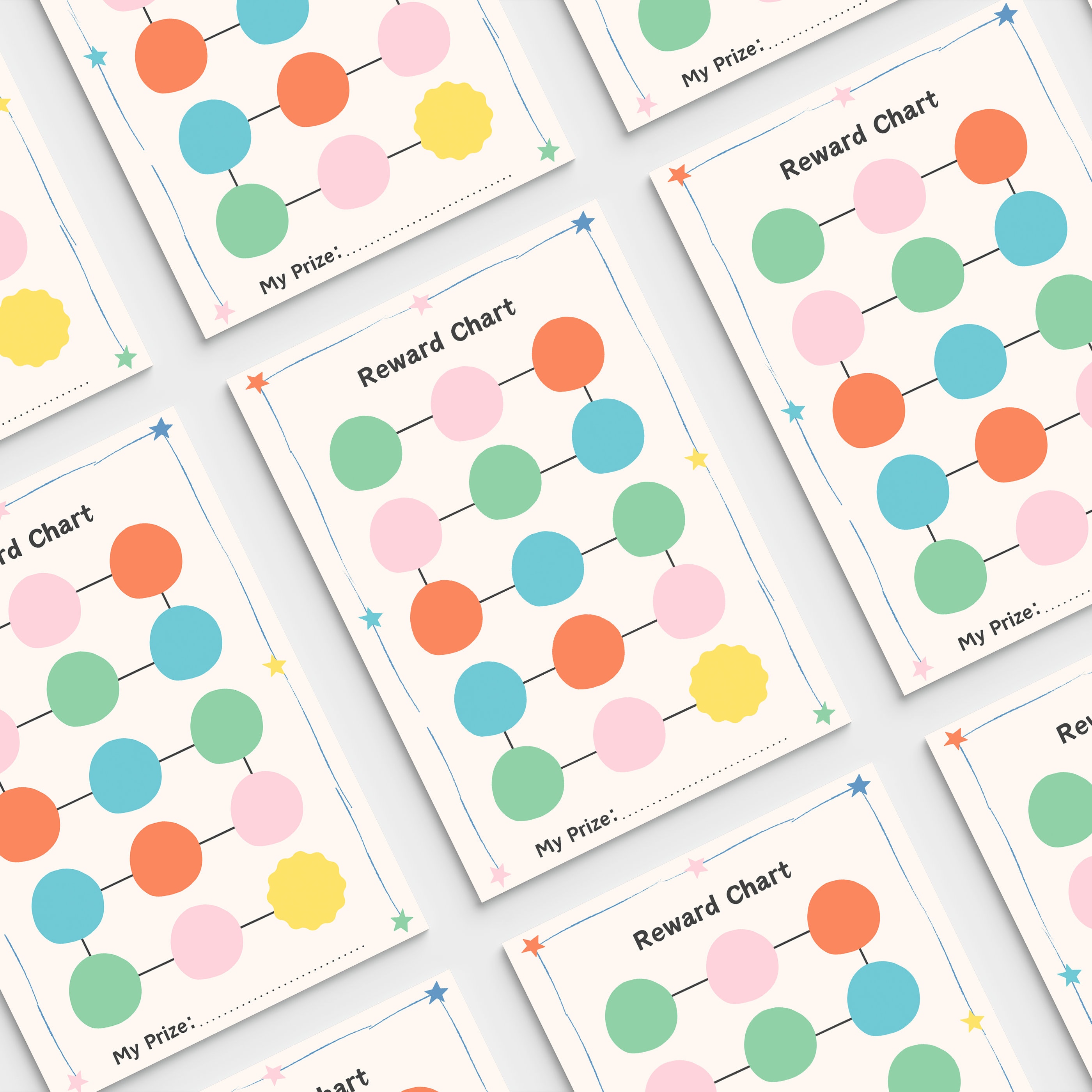 Printable Reward Chart, Toddler Reward Chart, Rainbow Reward Chart ...