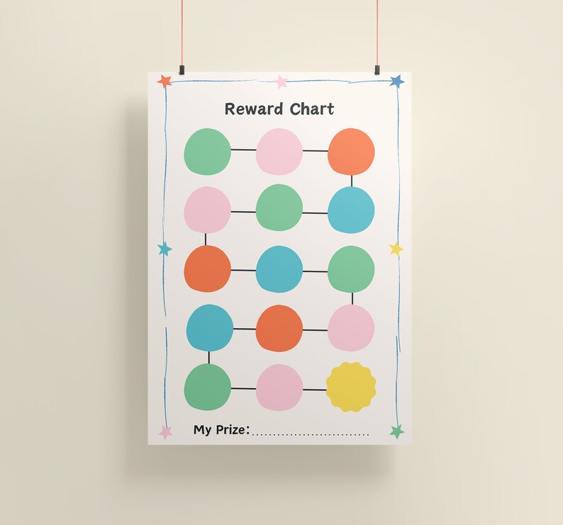 Printable Reward Chart, Toddler Reward Chart, Rainbow Reward Chart ...