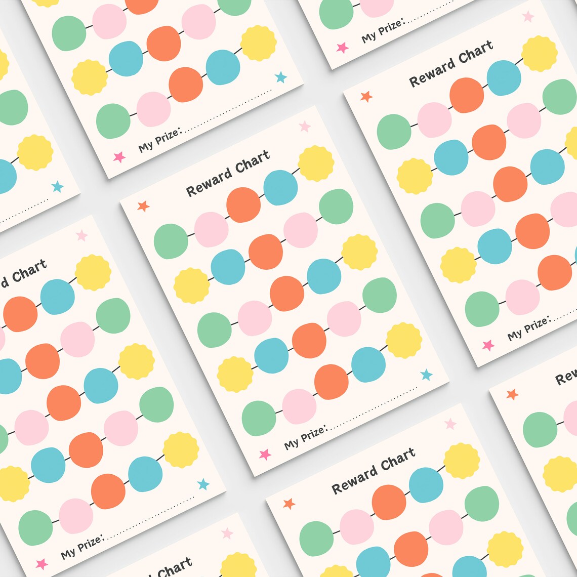 Printable Reward Chart, Toddler Reward Chart, Rainbow Reward Chart ...