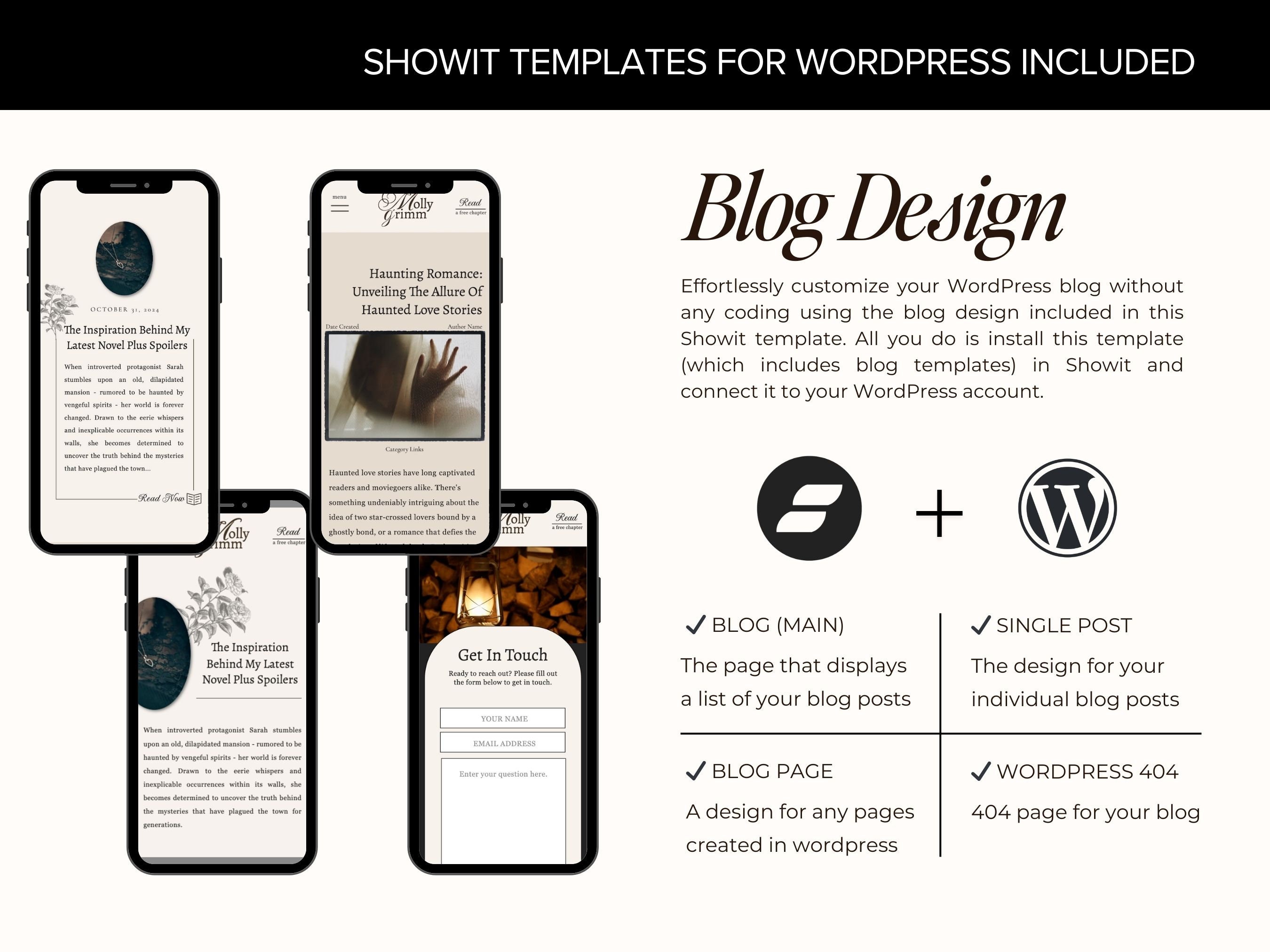 Bookish Website Template: Victorian Goth Showit Design (wordpress) - Etsy