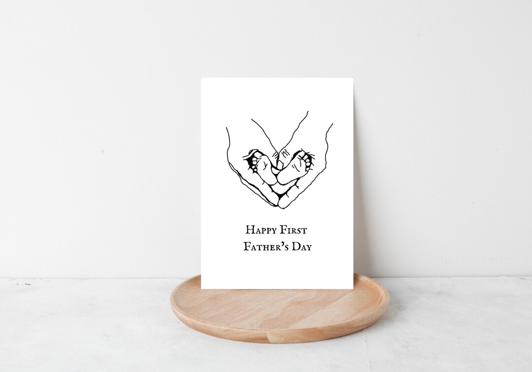 Printable First Father's Day Card From Wife. Printable Card for a First ...