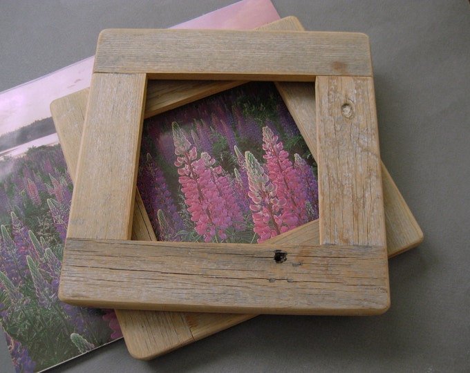 Barnwood FRAME 5x5 Handmade From Reclaimed Weathered Wood Rustic ...