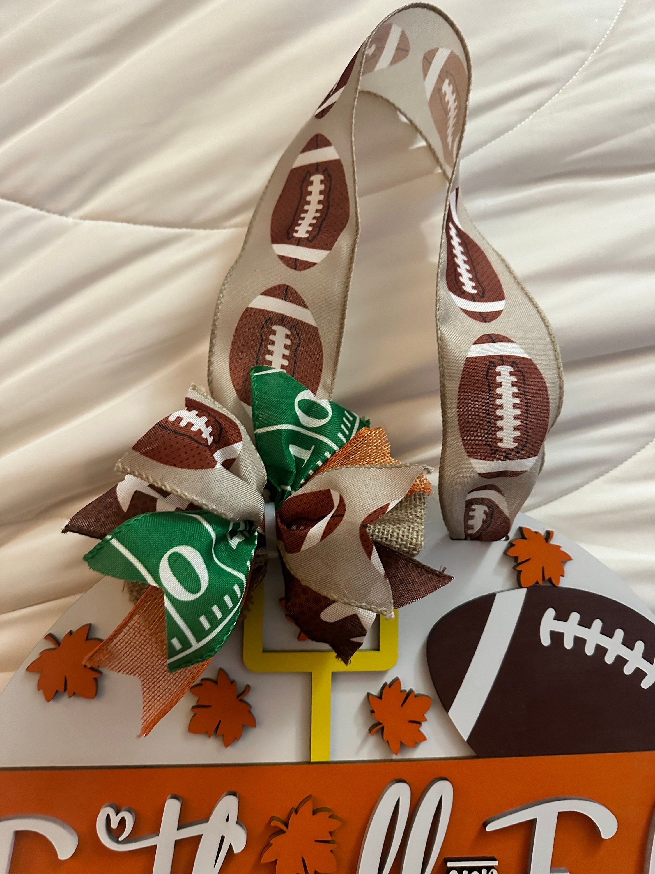 Fall Front Door Decor | Football Decor| Fall Door Hanger | Football ...