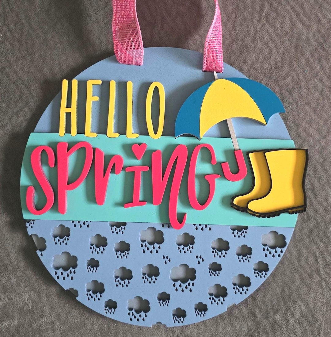 Hello Spring Front Door Decor | Hello Spring | Spring Decor | Spring ...