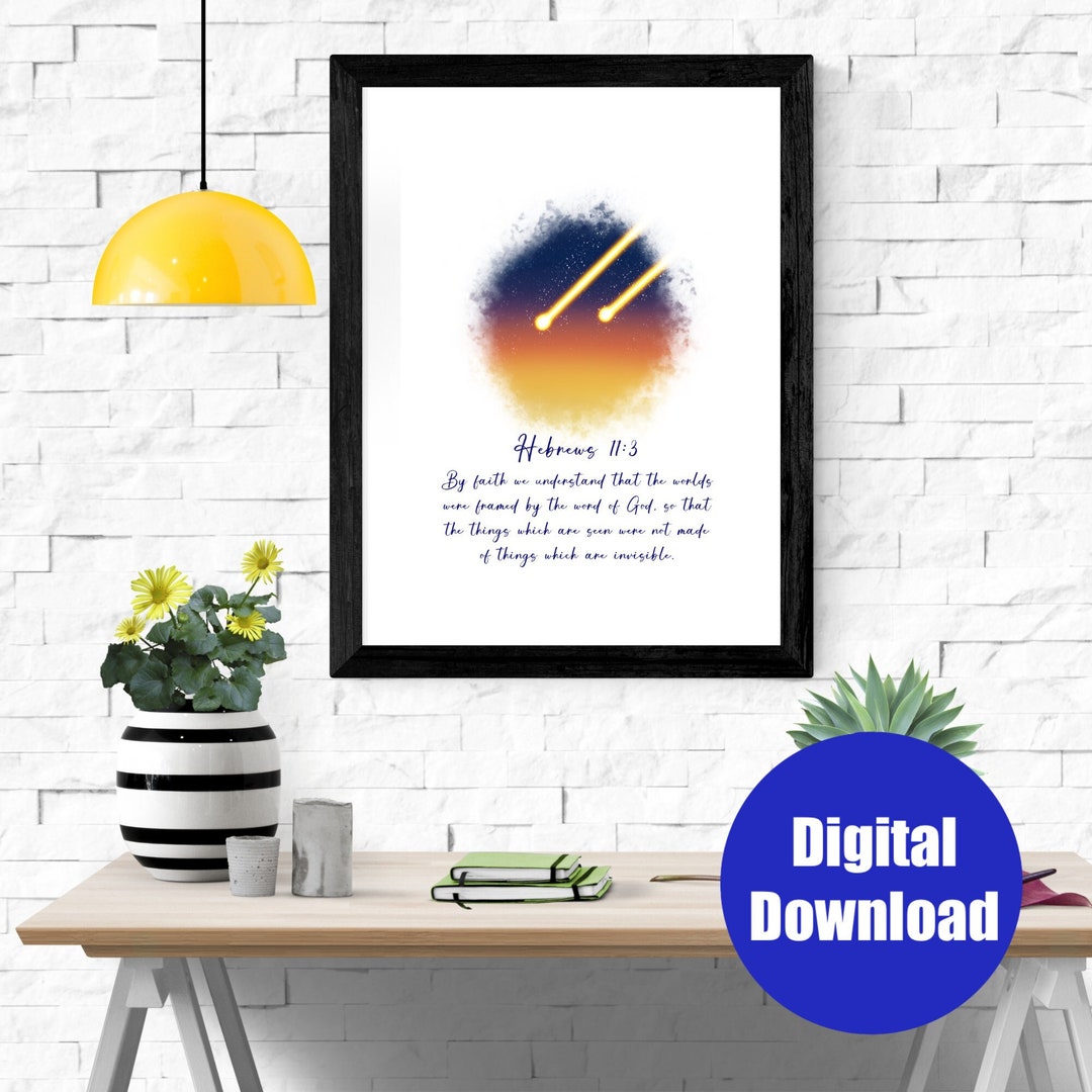 Cosmic Bible Verse, Christian Printable, Christian Wall Art, Christian ...