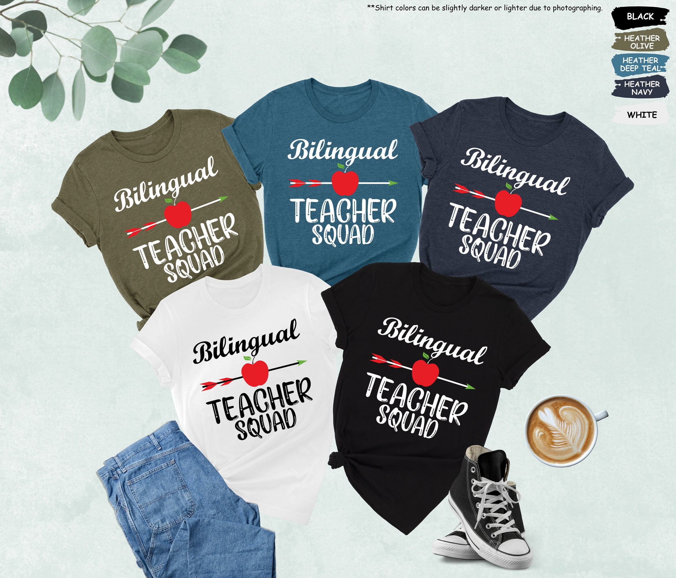 Bilingual Teacher Squad Shirt, Maestra Bilingue Shirt, Spanish Teacher ...