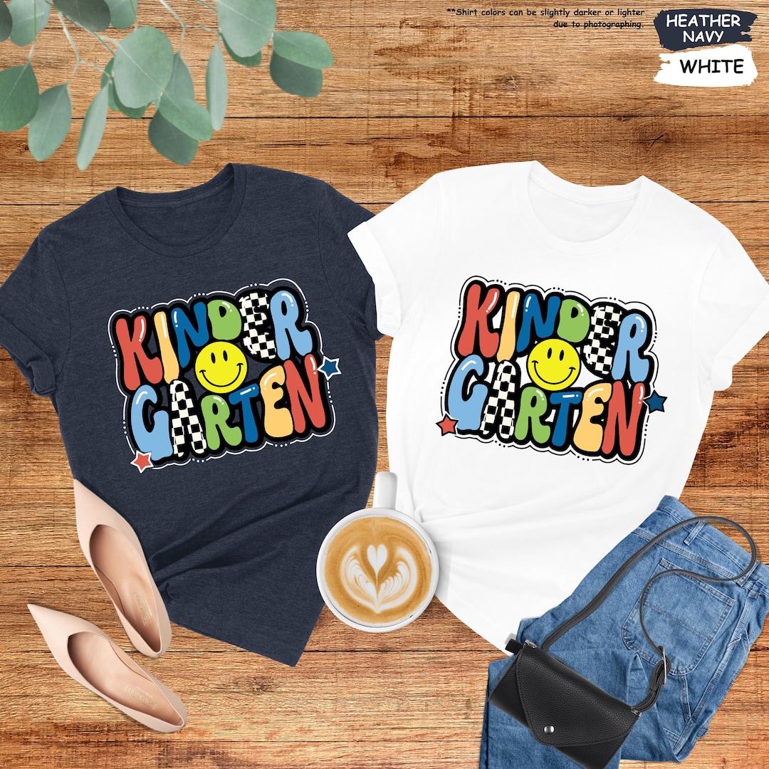 Kindergarten Shirt, Checkered Shirt, First Day of School Shirt ...