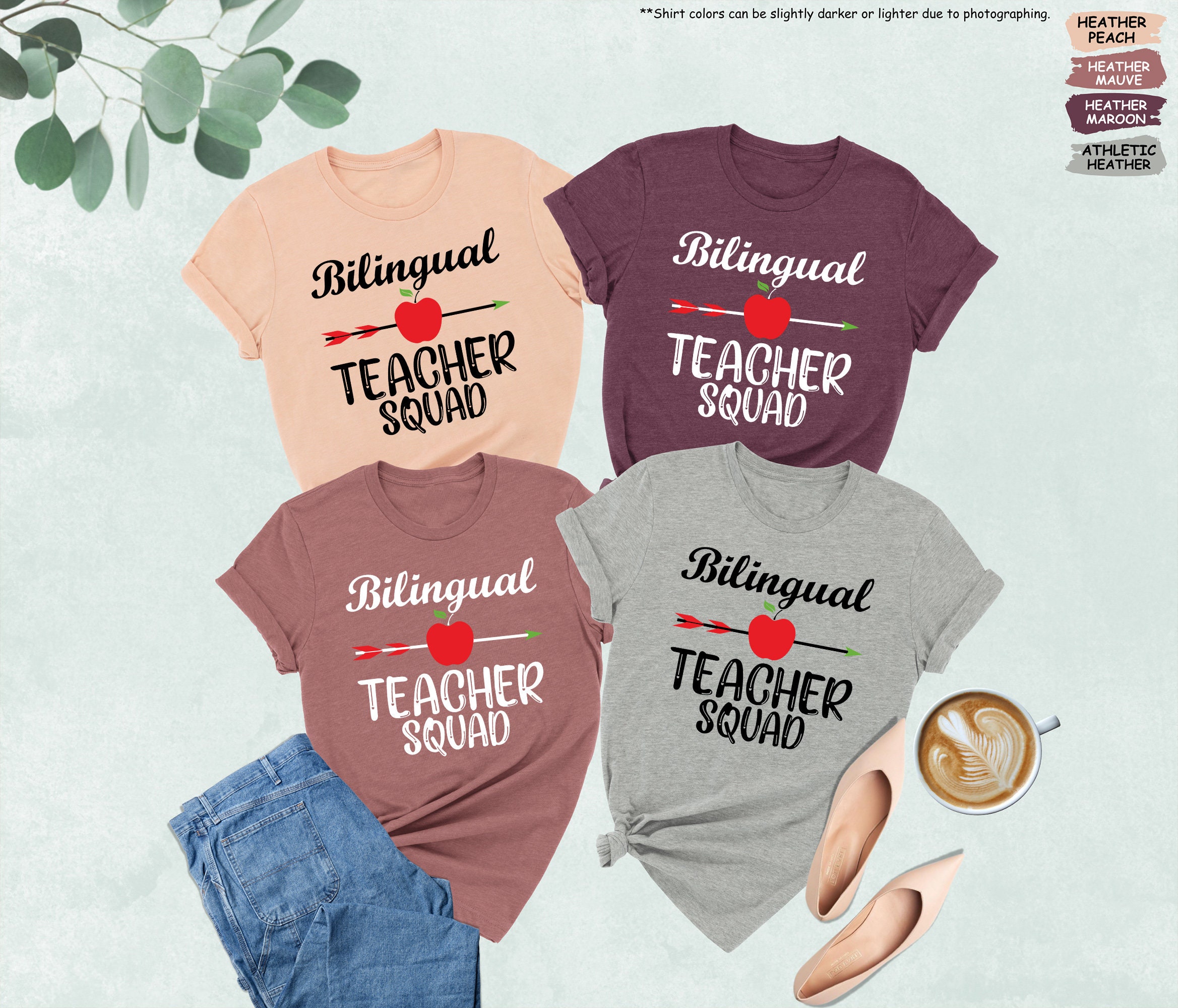 Bilingual Teacher Squad Shirt, Maestra Bilingue Shirt, Spanish Teacher ...