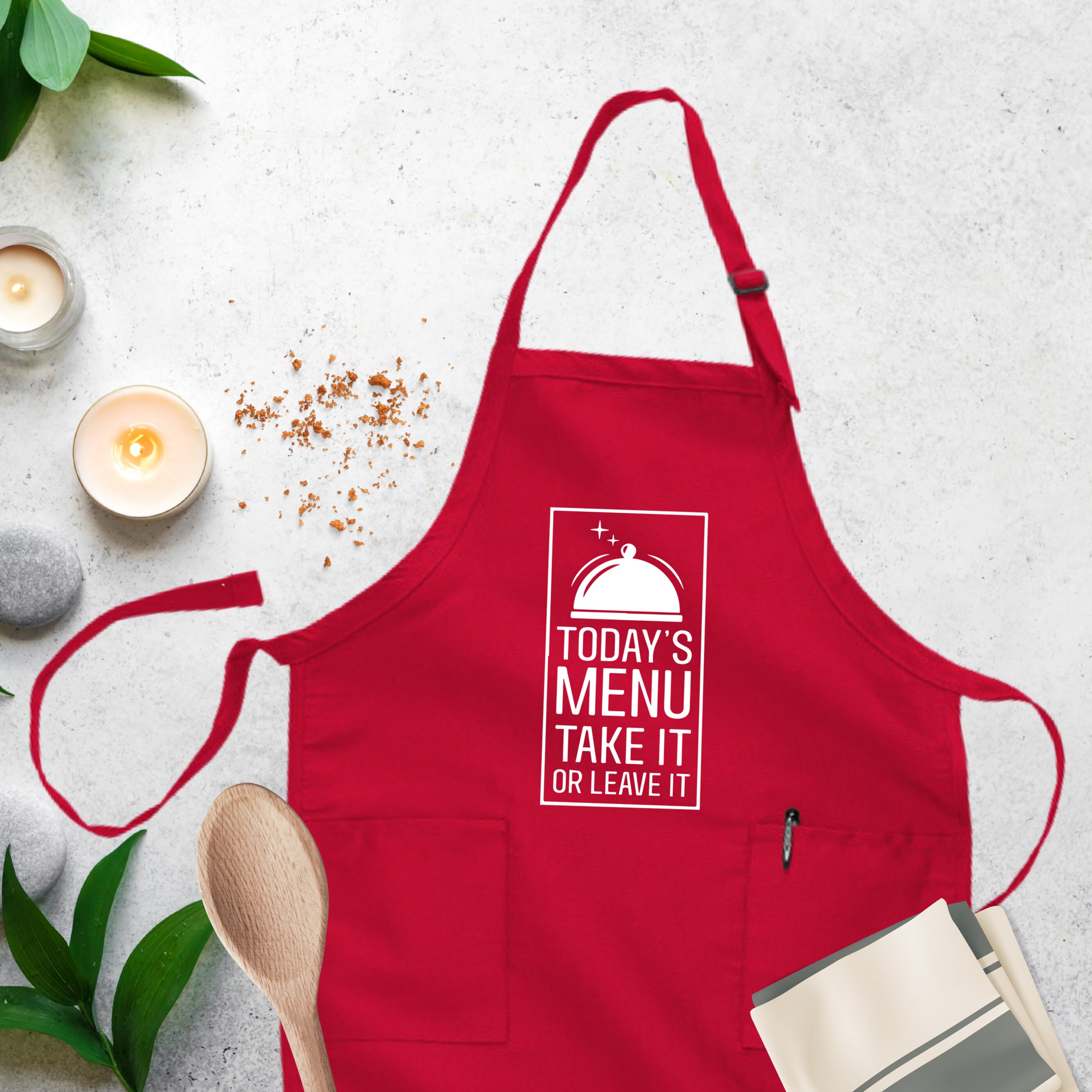 Today's Menu Take It or Leave It Apron, Funny Apron, Cooking Apron,mom ...