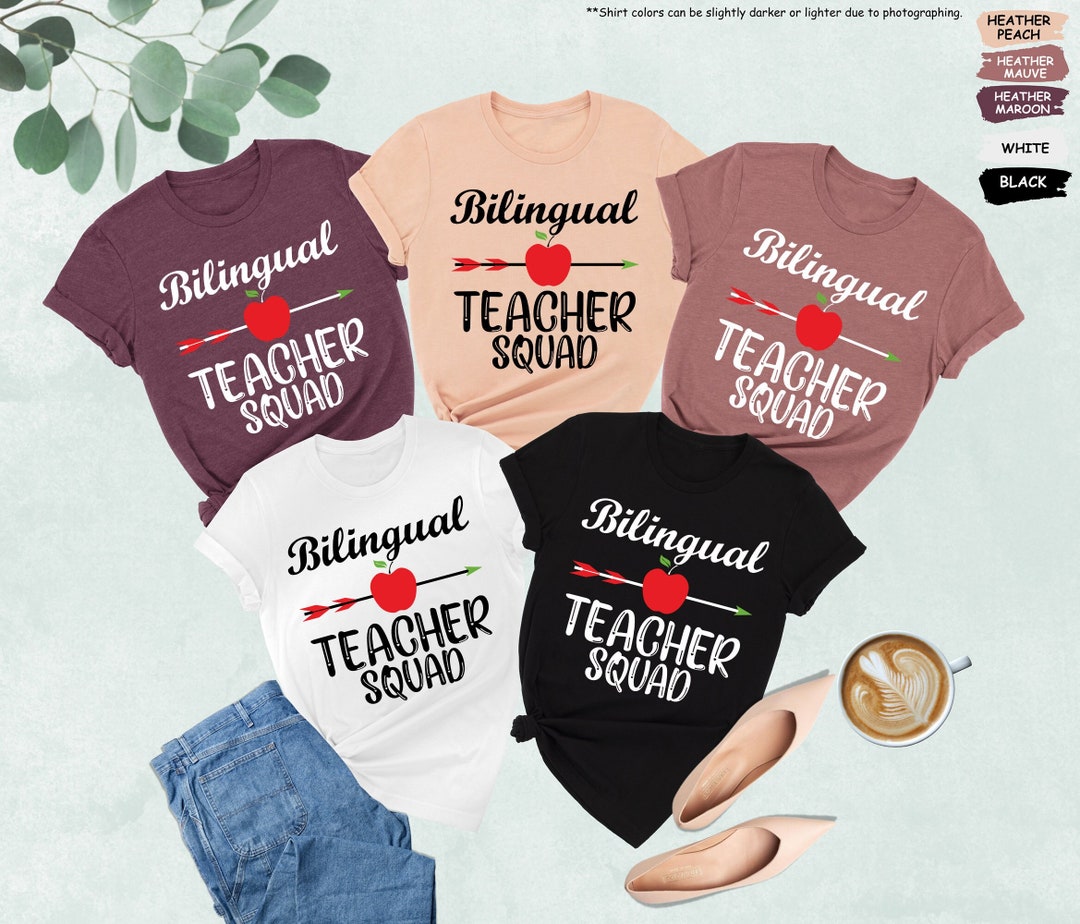 Bilingual Teacher Squad Shirt, Maestra Bilingue Shirt, Spanish Teacher ...