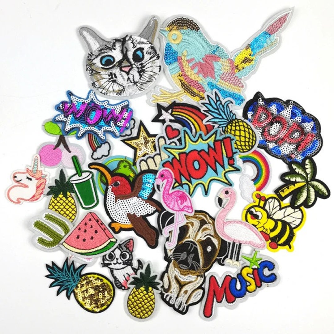 30pcs Iron on Patch Bulk Bundle Patches for Jacket, DIY Denim Jacket ...