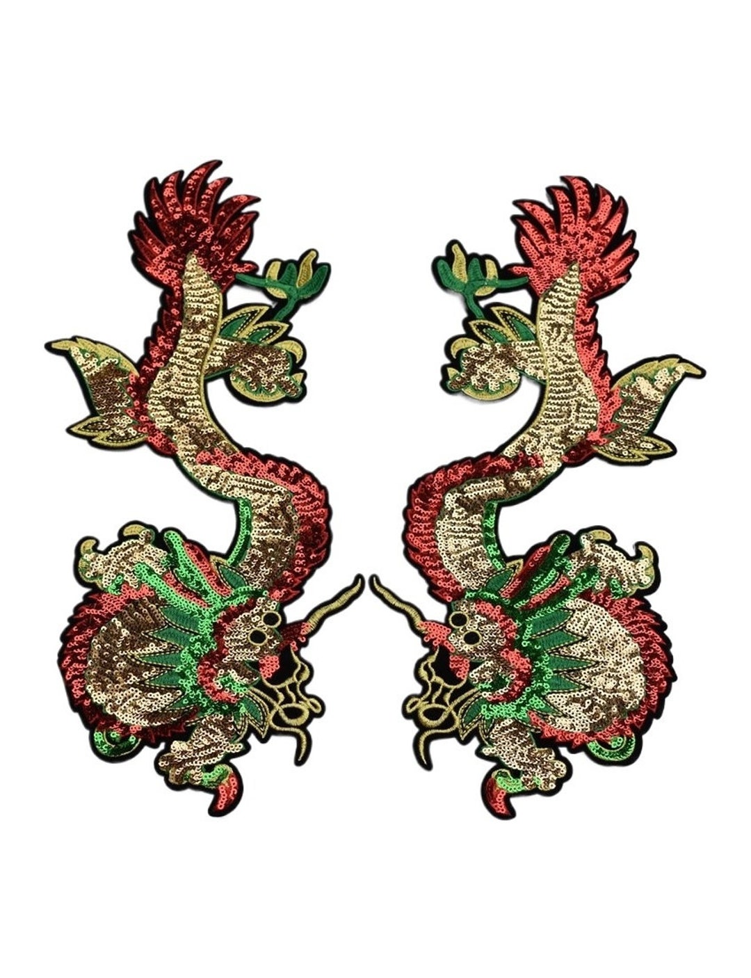 Big Embroidered Dragon Patch for Clothing, Iron on Patch, Chinese ...