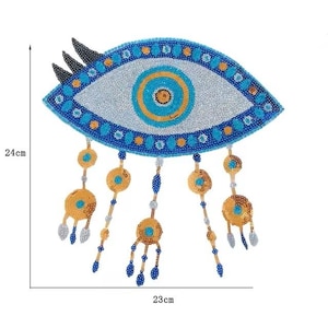 Evil Eye Sequin Patch: Sparkling Iron-on Applique - Etsy