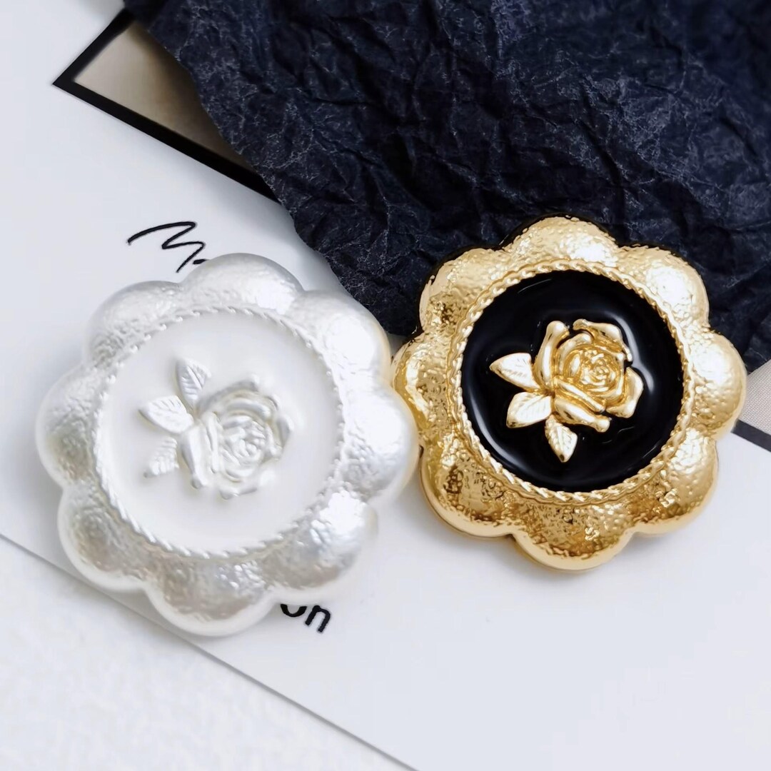 Metal Rose Buttons 18-23mm, Dress Buttons, Decorative Buttons, Blouse ...