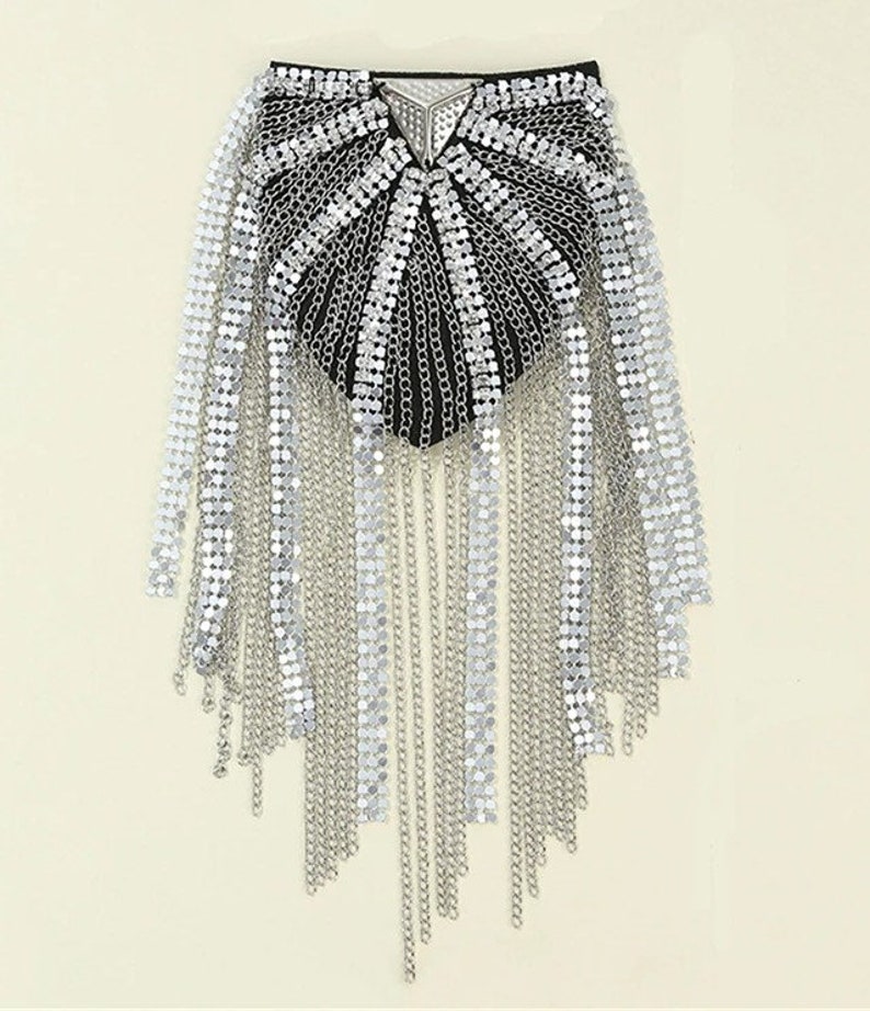 Handmade Crystal Tassel Epaulets: Studded Shoulder Pads - Set - Etsy