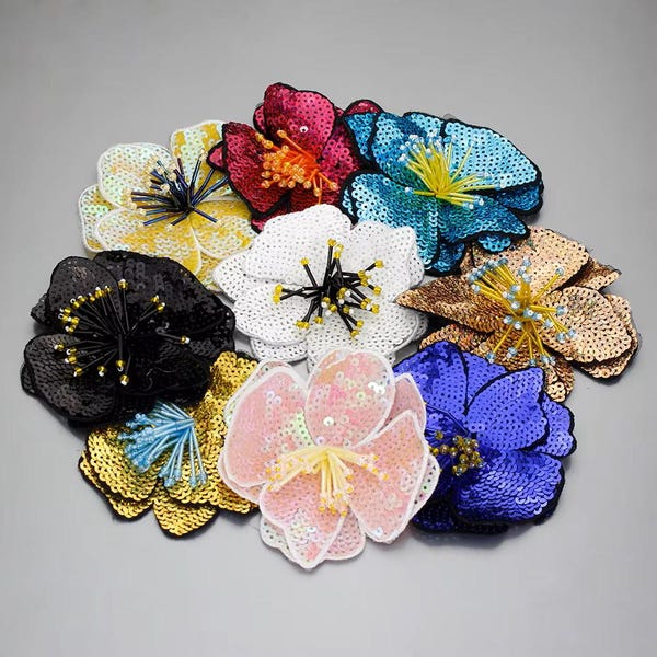 Sequin Flowers - Etsy