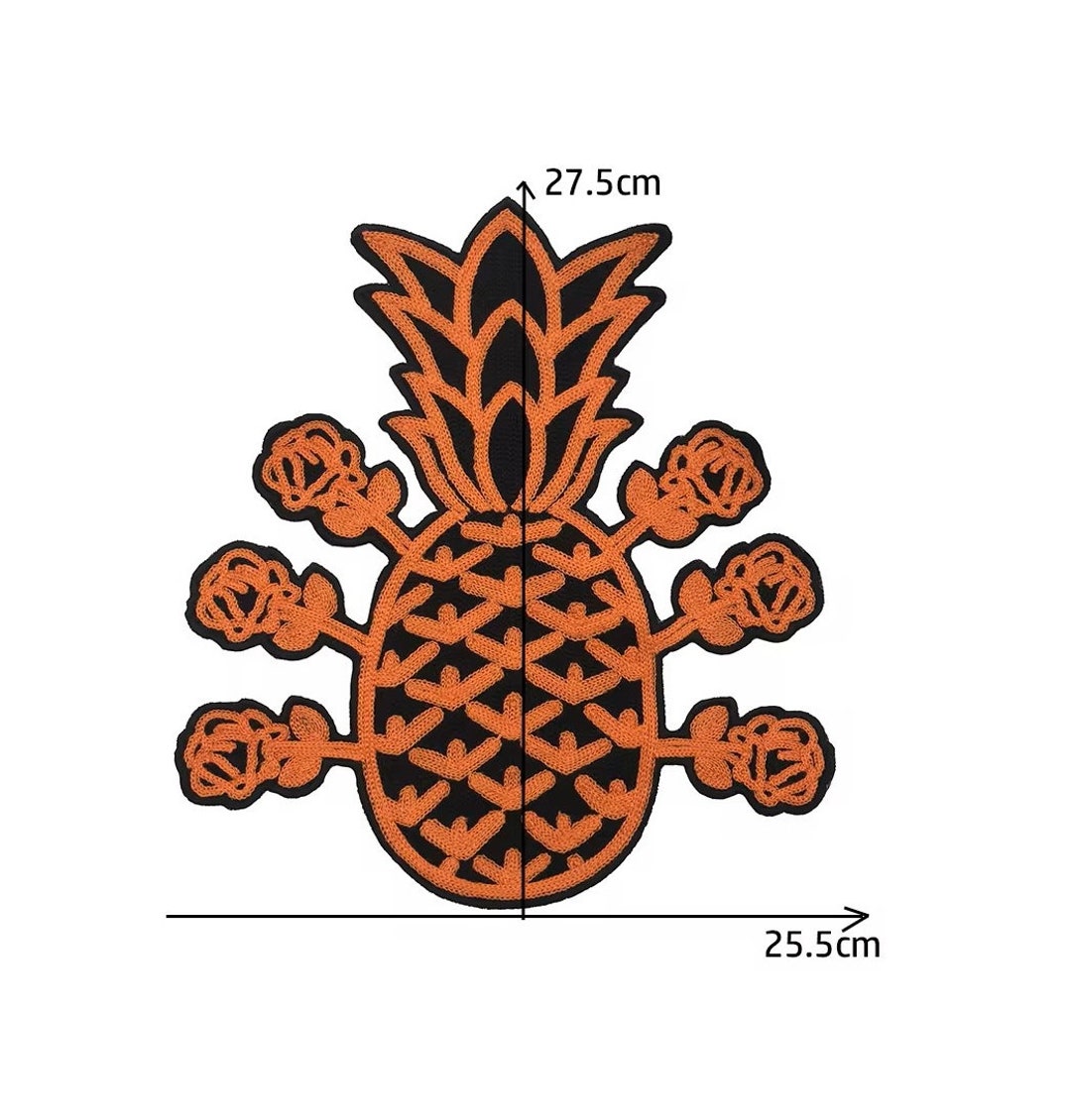 Pineapple Applique Patch: Embroidered Fruit Badge, DIY Craft Supply - Etsy