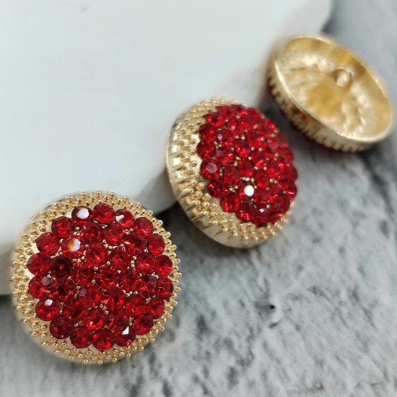 Red Vintage Buttons - Etsy