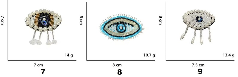 Evil Eye Patch: Rhinestone Beaded Applique, Embroidered Sew-on Patch - Etsy