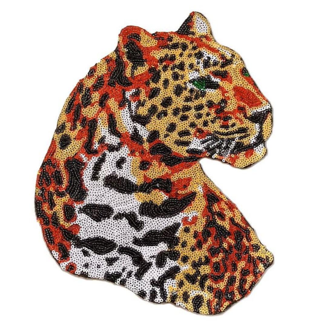 Sequin Leopard Patches - Sequin Cheetah Patch - Jacket Back Patches ...