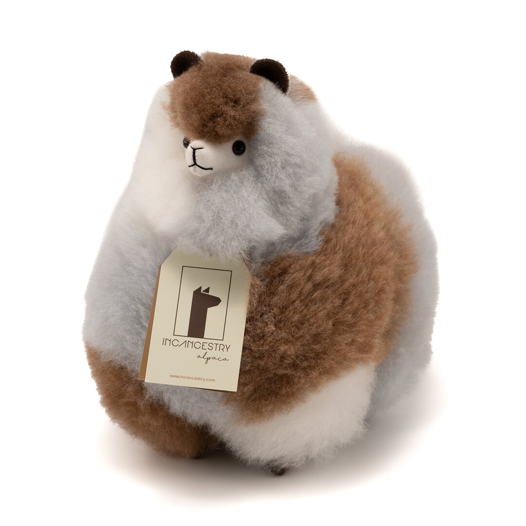 Peruvian Alpaca Llama Stuffed Animal Toy Mocca 9 INCHES Super Soft ...