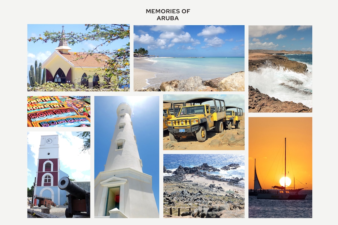 Photo Collage Poster - Memories of Aruba - Etsy