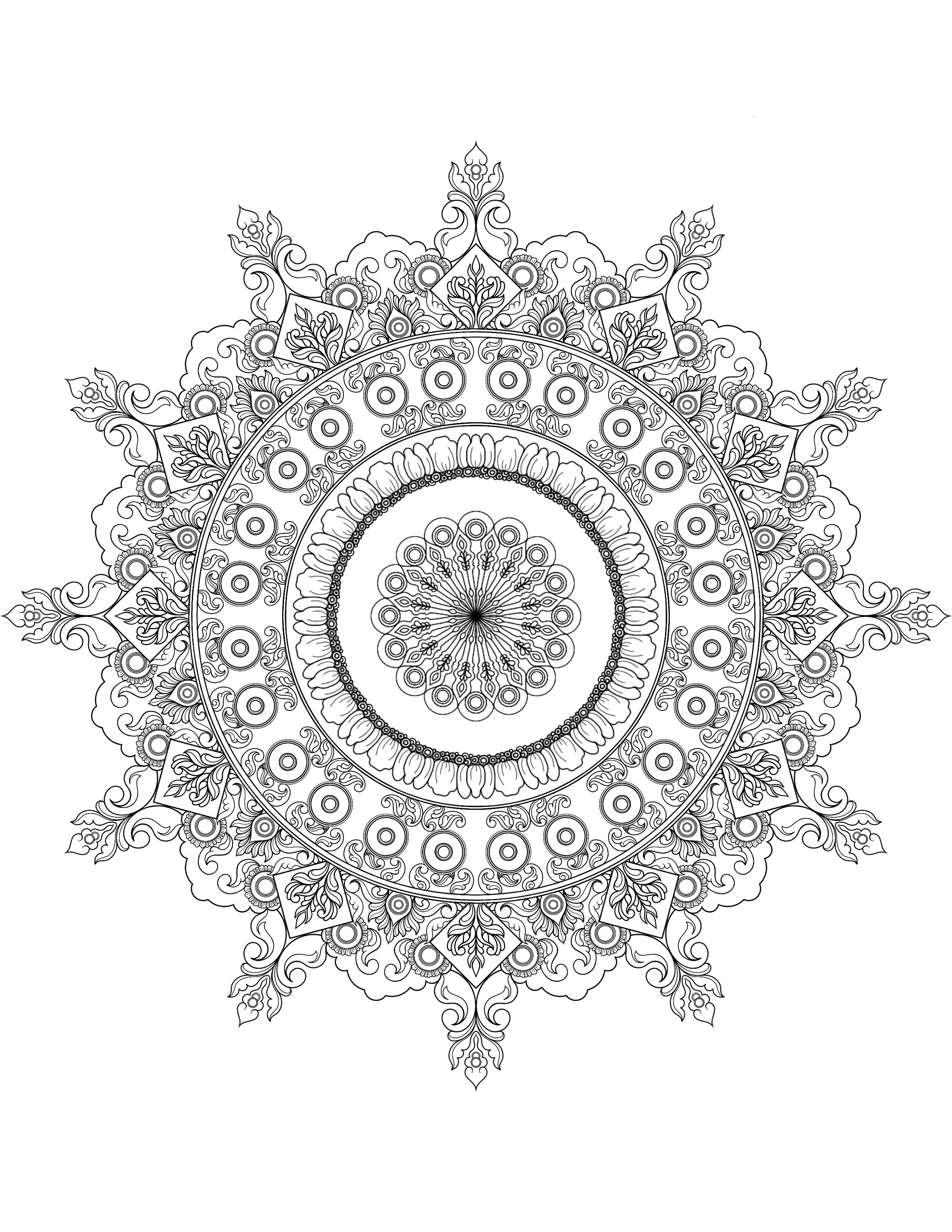 Mandala Coloring Book Vol. 2 | Adult Coloring Book| Hand Drawn Coloring ...