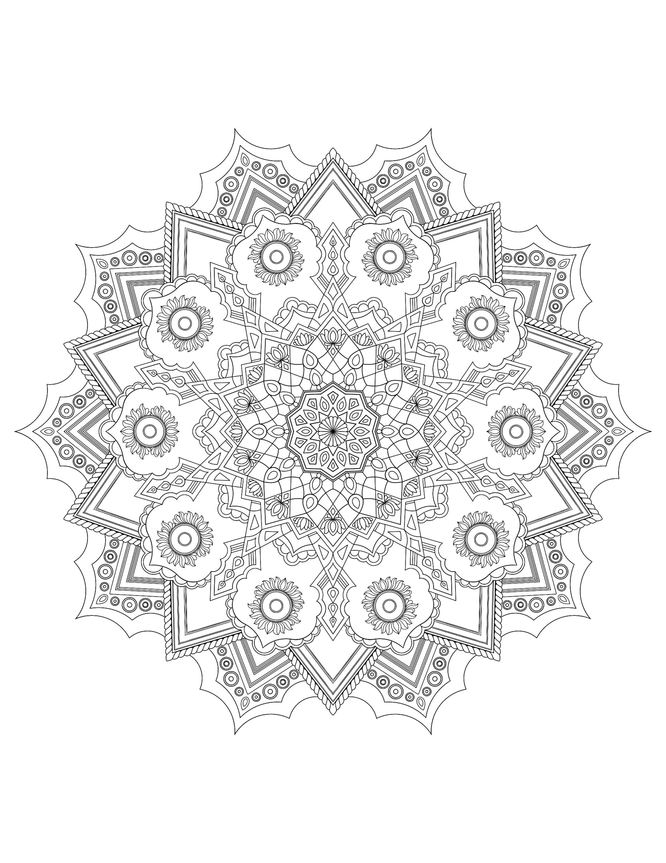 Mandala Coloring Book Vol. 2 | Adult Coloring Book| Hand Drawn Coloring ...