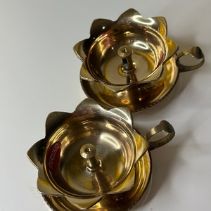Pure Brass Diya, Oil Lamp for Home Temple Festival Gifts Puja Articles ...