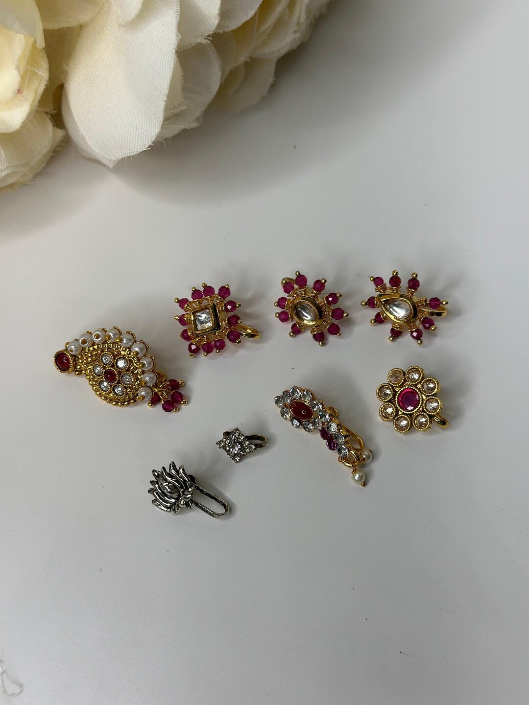 Izhaar Reverse Ad Nose Ring| Gold Plated Nath|indian Nose Ring|indian ...