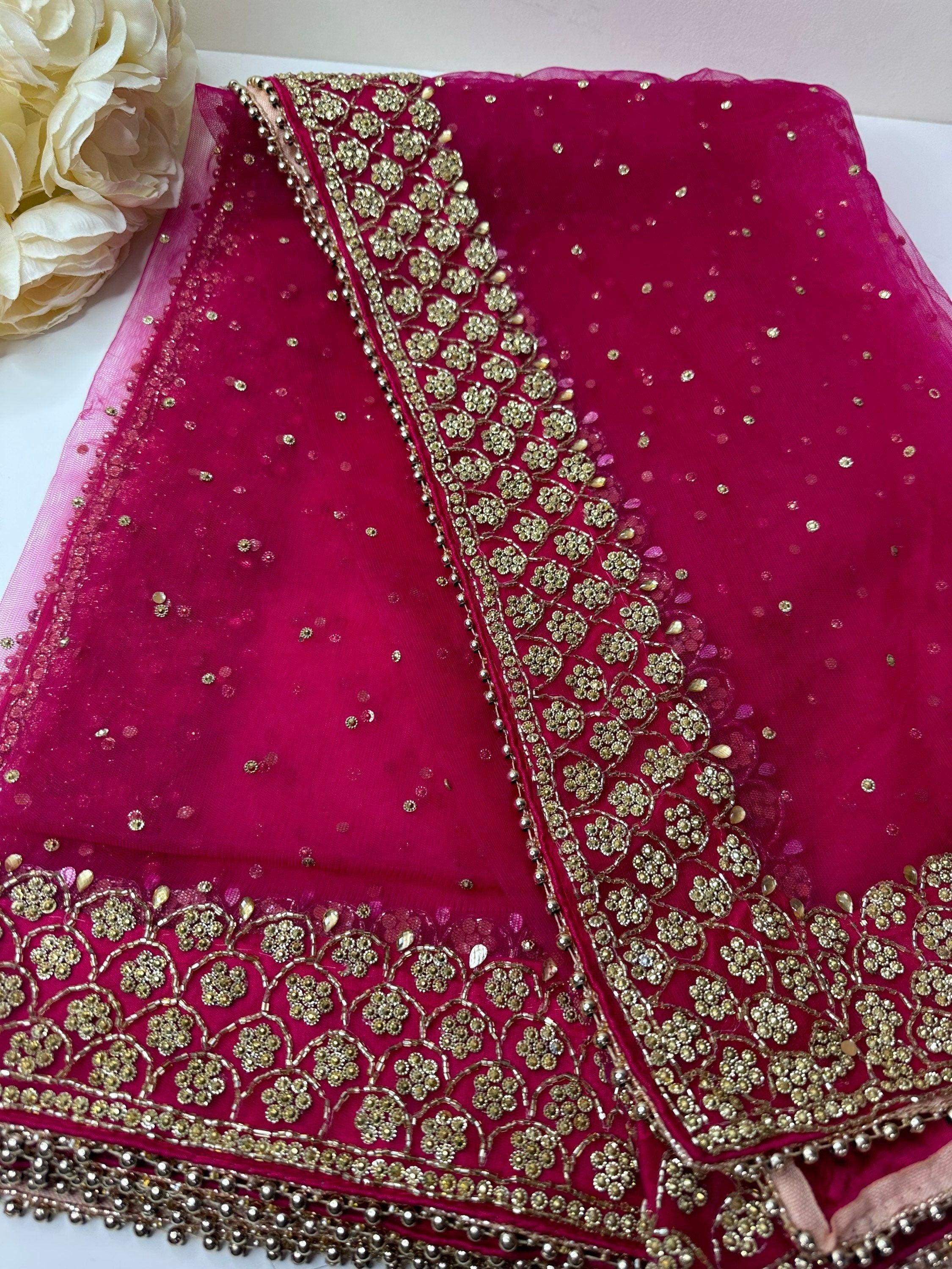 Traditional Inspired Embroidered Work Bridal, Wedding Wear Indian ...