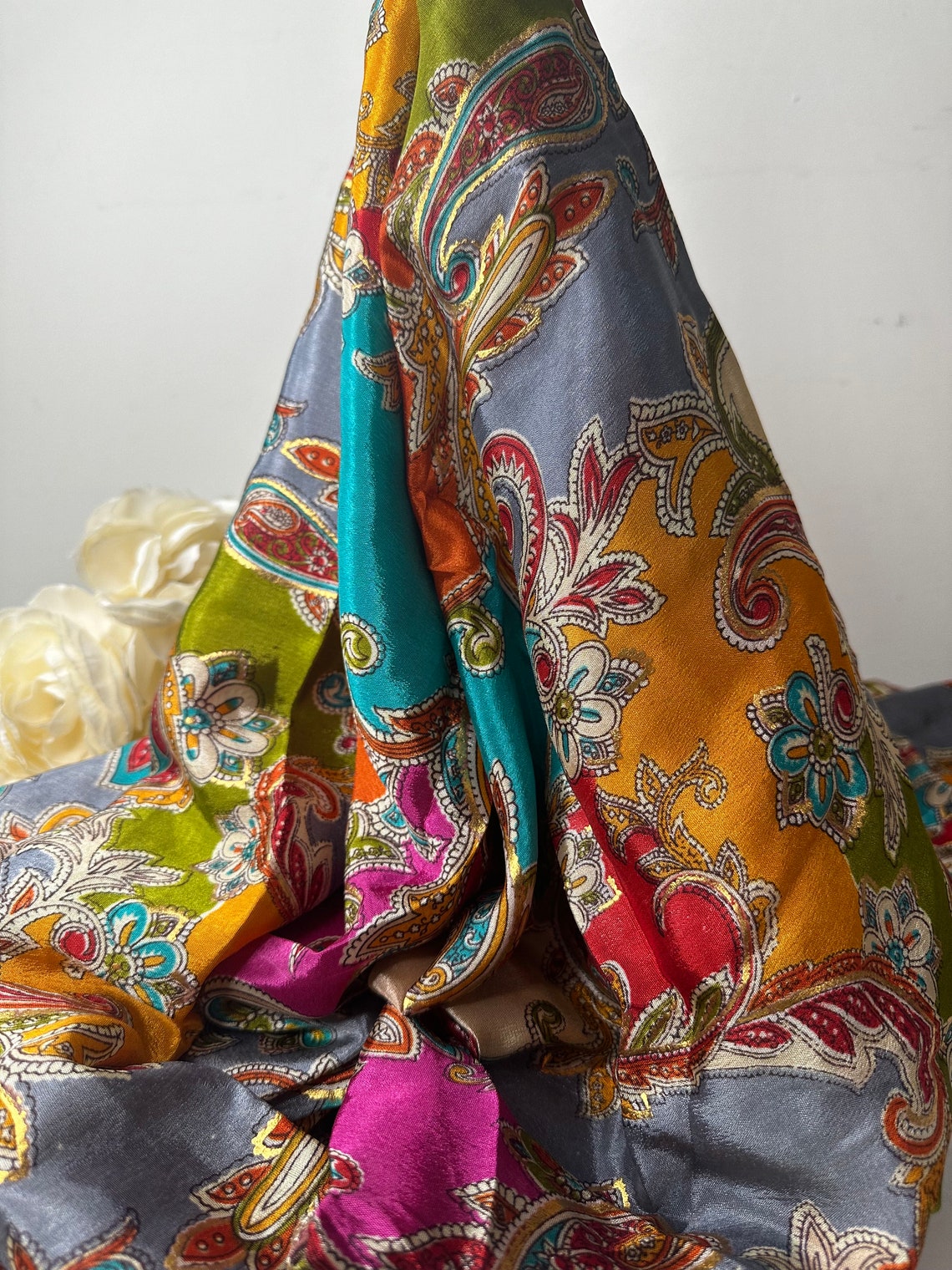 Multicolor Dupatta With Gotta Patti Lace - Etsy