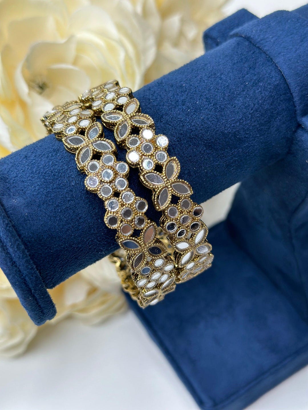 Kundan Bangles|antique Gold|indian Bangles|indian Kada|openable Bangle ...