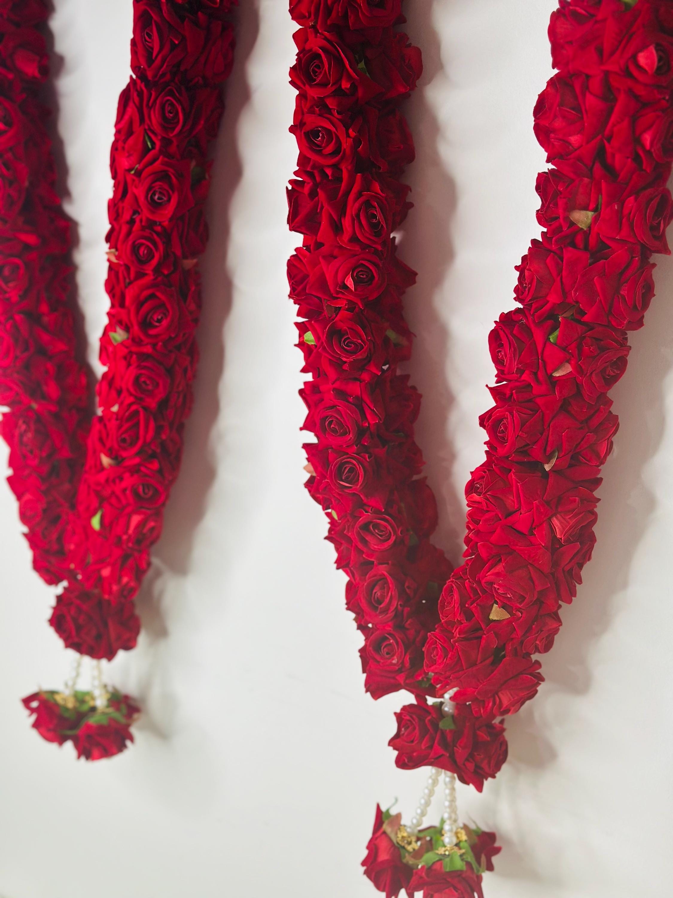 Izhaar Premium Imitation Red Roses Jaimala|varmala Garland for Bride ...