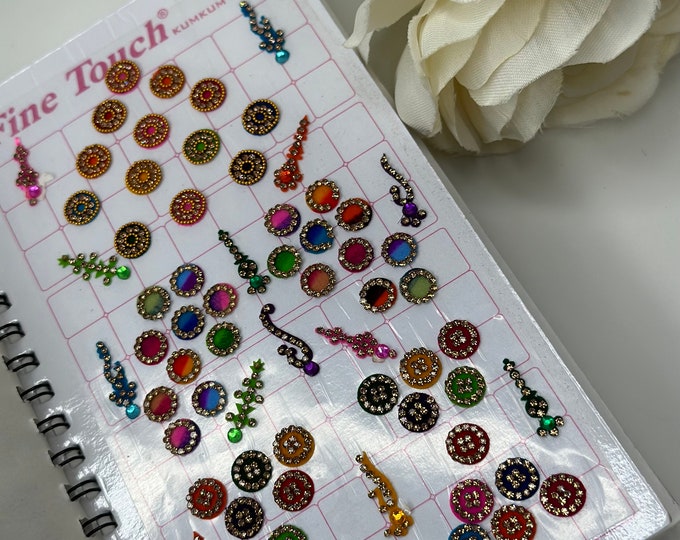 Indian Stone Bindis Book Multi Color Indian Bindis Tattoo Bindis Indian ...