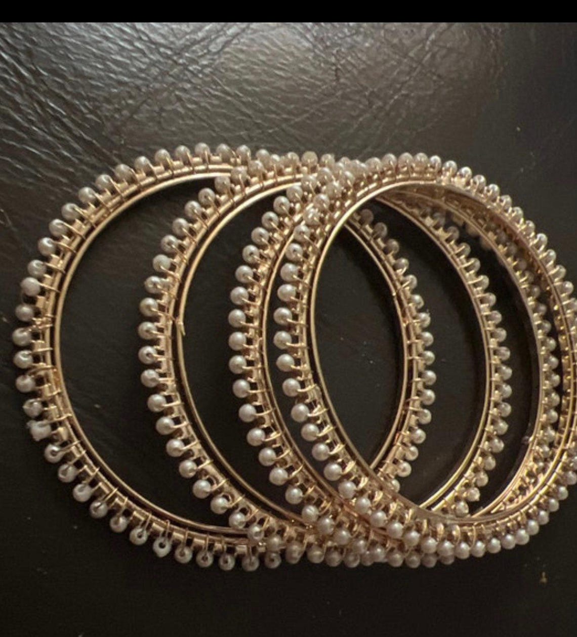 Designer Pearl Bangles -indian Bangles -bridesmaid Gift- Gold Plated ...