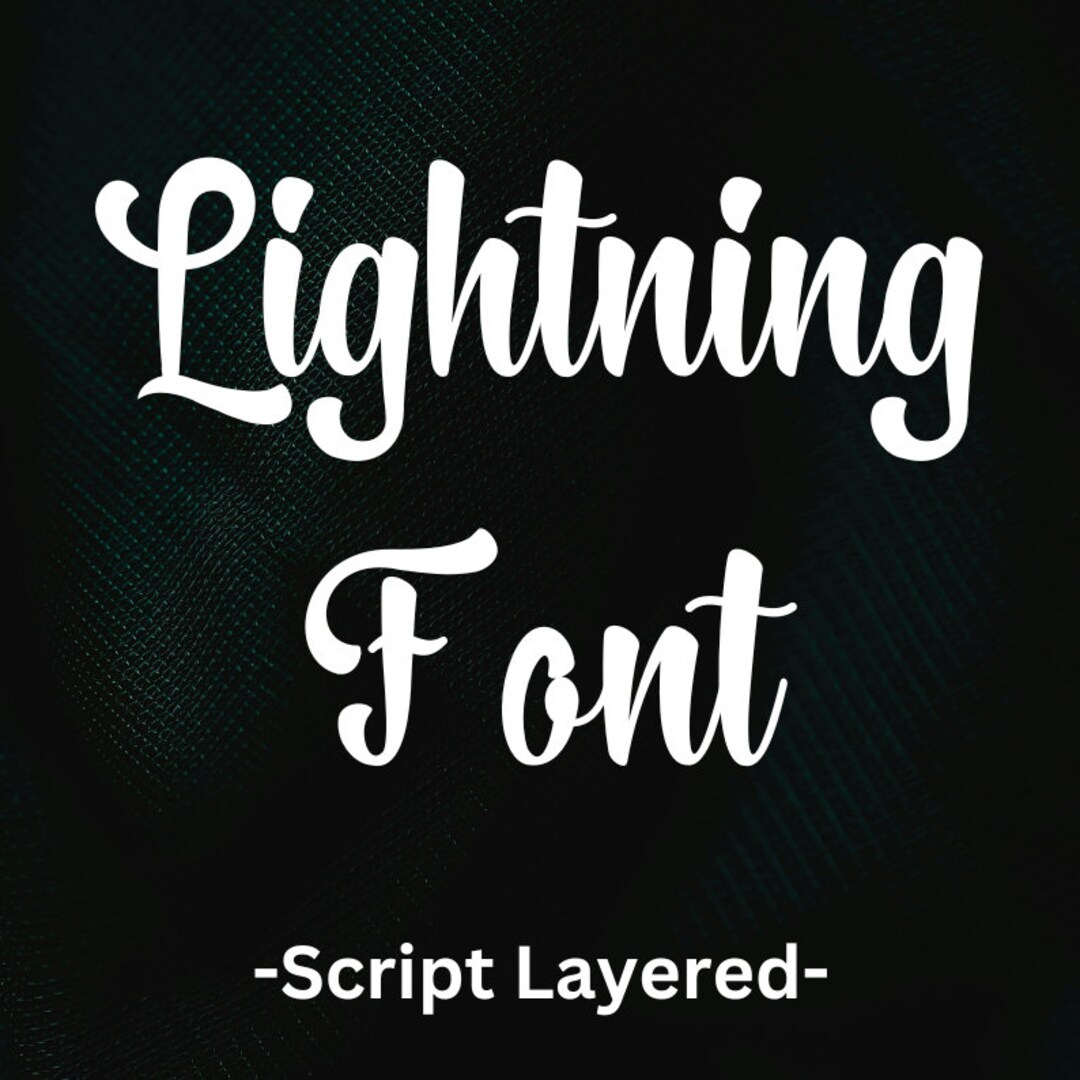 Lighting Script Font layered Font - Etsy