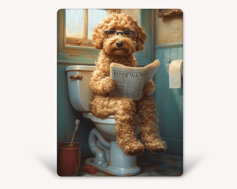 Goldendoodle Bathroom Sign Metal Sign Bathroom Art - Etsy